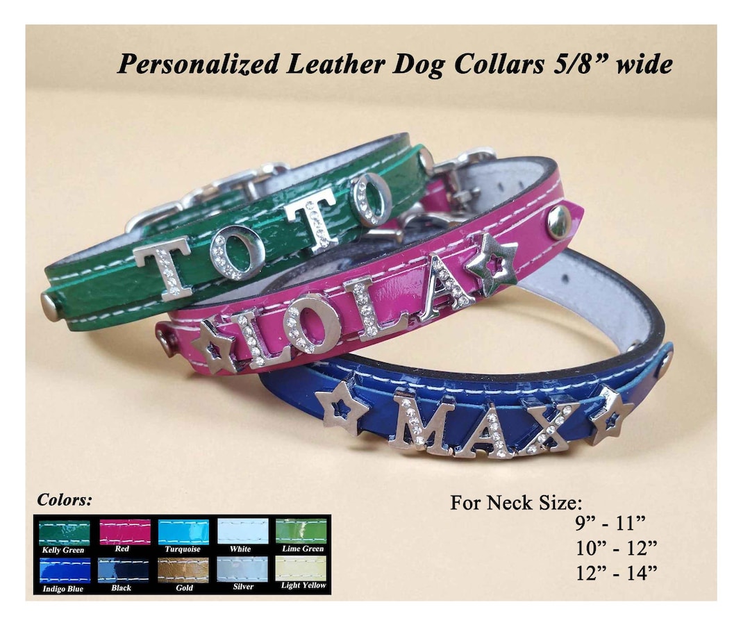 Personalized Rhinestone Dog Collars – Custom Puppy & Cat Collars With ...