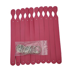 Leather Keychains 10 Pack-hot Pink Leather Key Fobs, Hardware Included ...