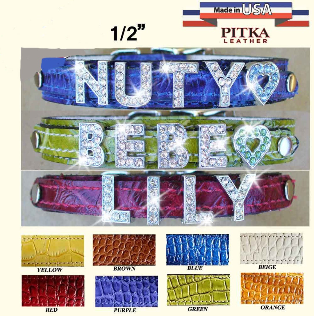 Rhinestone Puppy Collars XS Bling Name Dog Collars Collares ...
