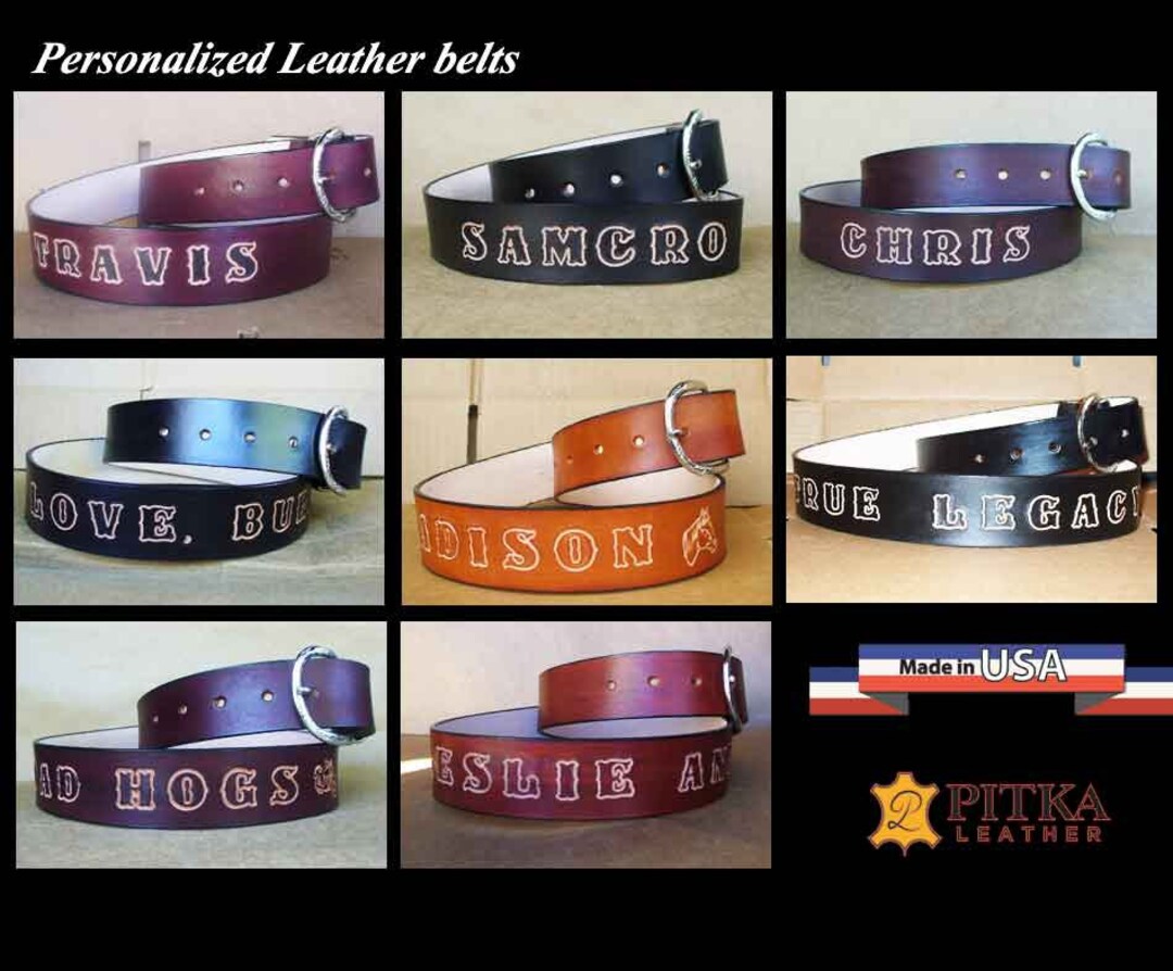 Custom Belts Personalized Leather Belts for Men Handmade Leather Belts ...