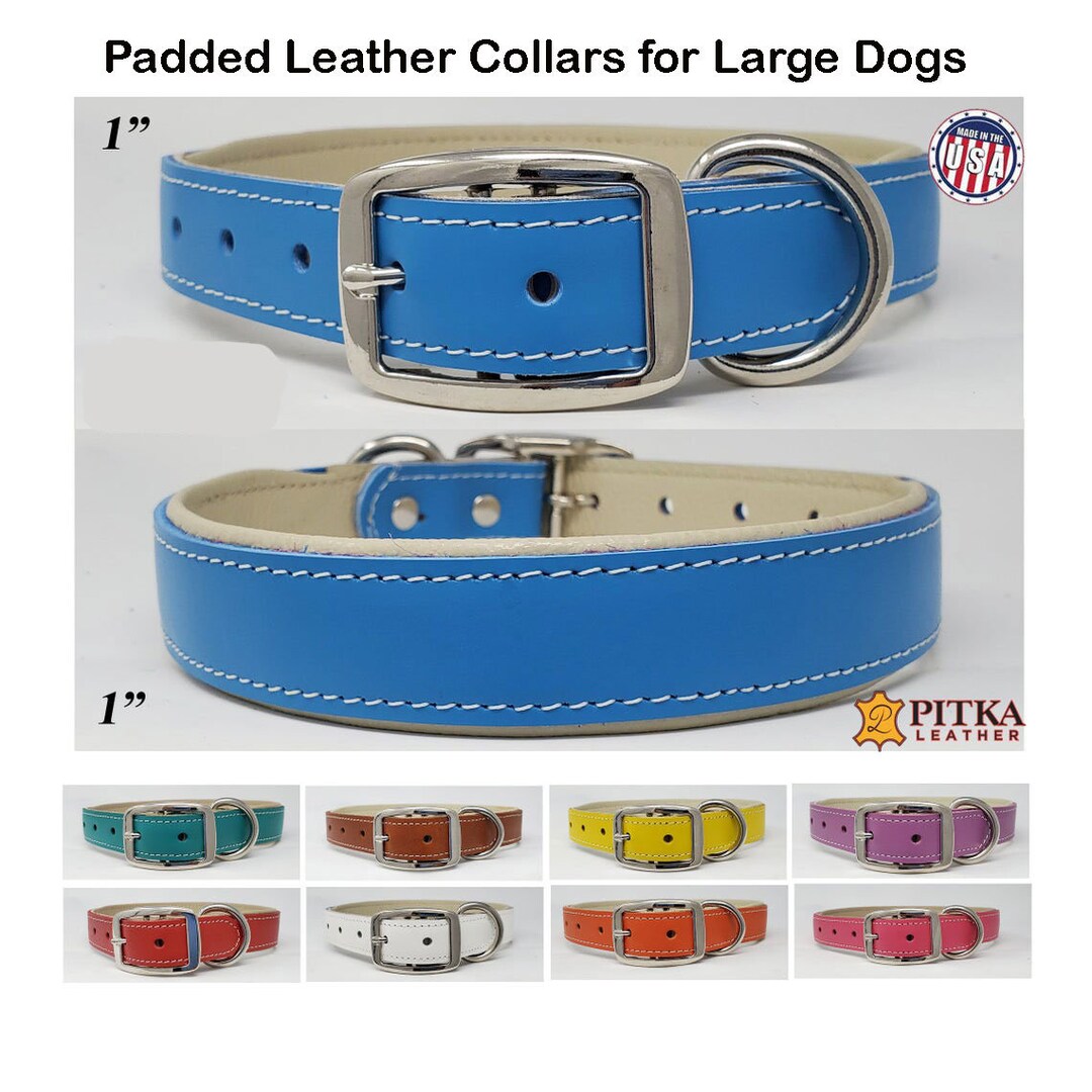 Leather Collars for Big Dog - Quality Padded Dog Collars Large ...