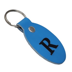 Leather Keychains Blank 10 Pack, Light Blue Leather Key Fobs Kit, Great ...