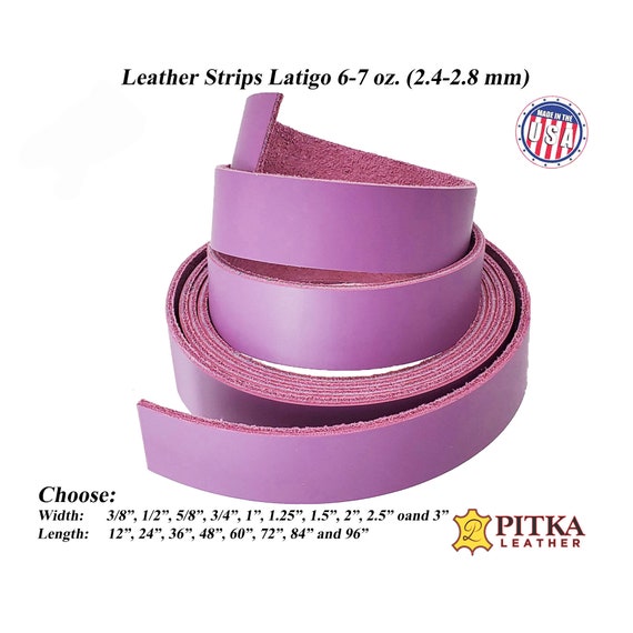 Lavender Leather Strips Latigo 6-7 Oz 2.4-2.8 Mm great for - Etsy