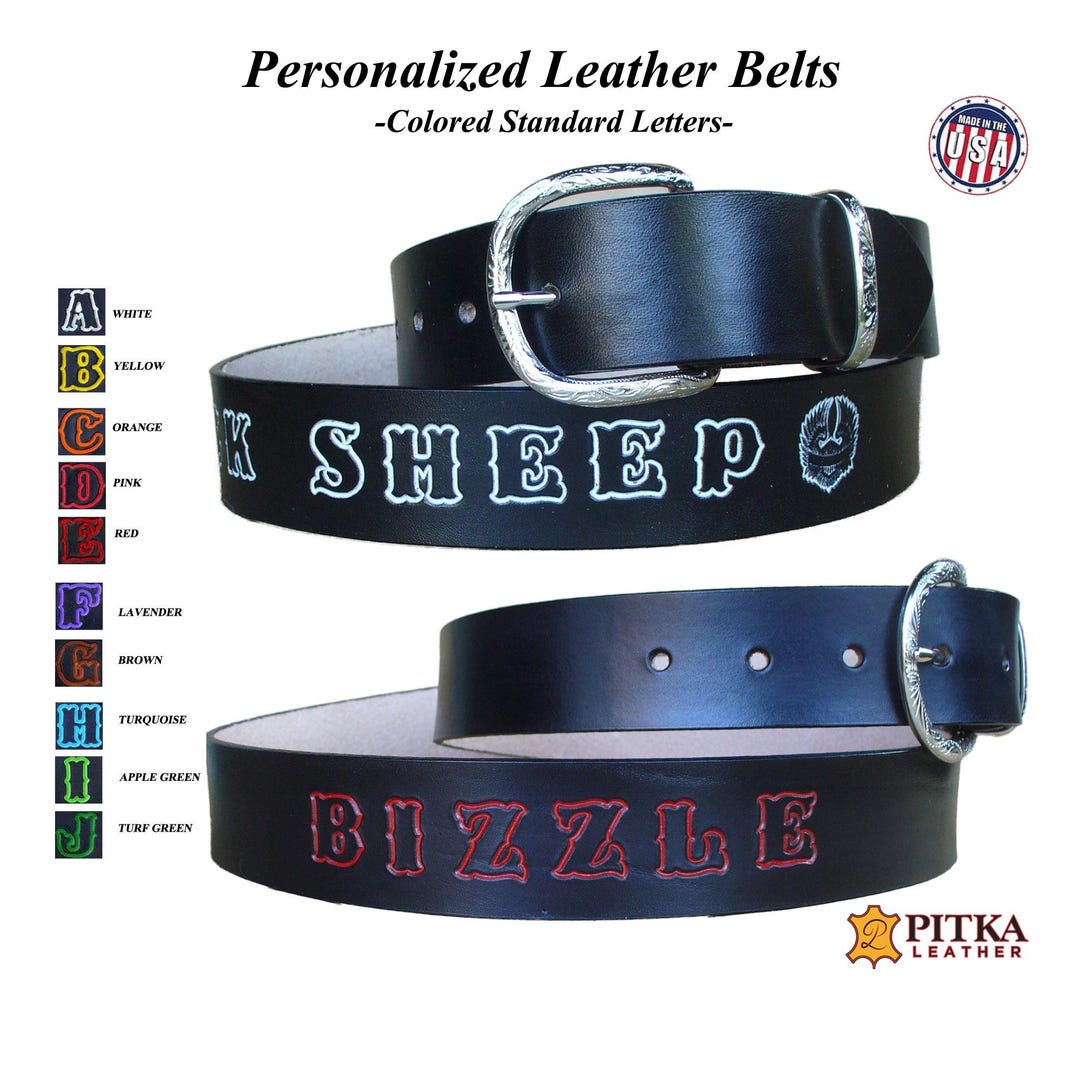 Western Style Belts - Men's Name Belts - Custom Handcrafted Leather ...