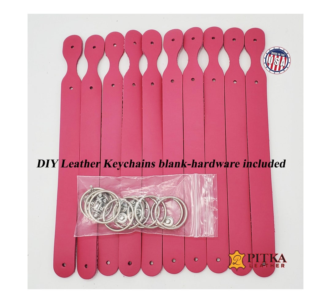 Leather Keychains Blank. DIY Leather Key Fobs, Hardware Included ...