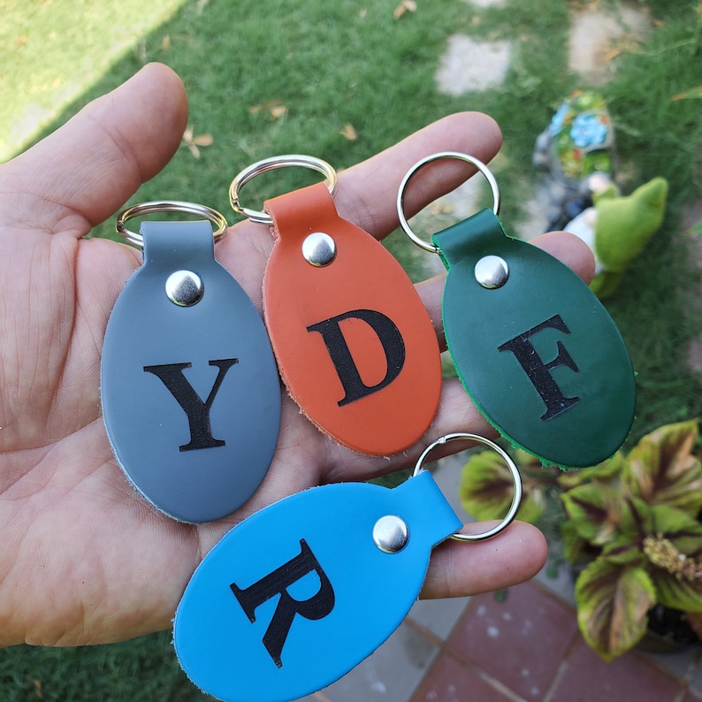 Leather Keychains Blank 10 Pack Light Blue Leather Key Fobs | Etsy