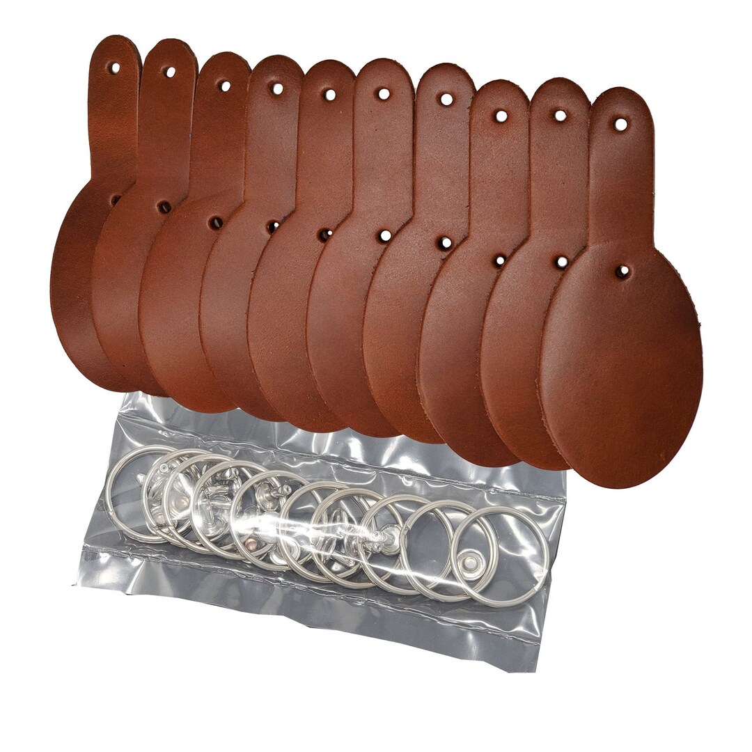 Russet Leather Keychain Blanks, 10 Pack, DIY Engraving Kit - Etsy