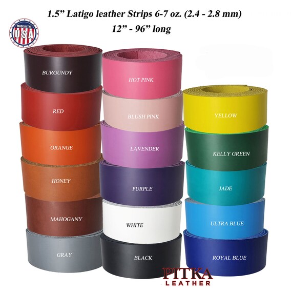 1.5 Inch Wide Leather Strips 6-7 Oz 2.4-2.8 Mm 12 up - Etsy