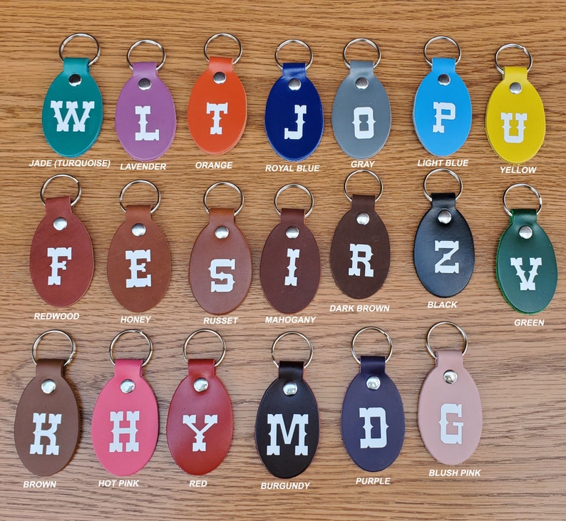 Leather Keychains Blank 10 Pack Light Blue Leather Key Fobs | Etsy