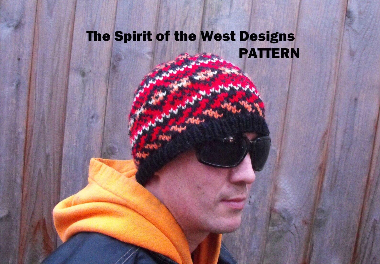 Western Sunset Hat Knitting Pattern Winter Hat Toque Teen Man Mens ...