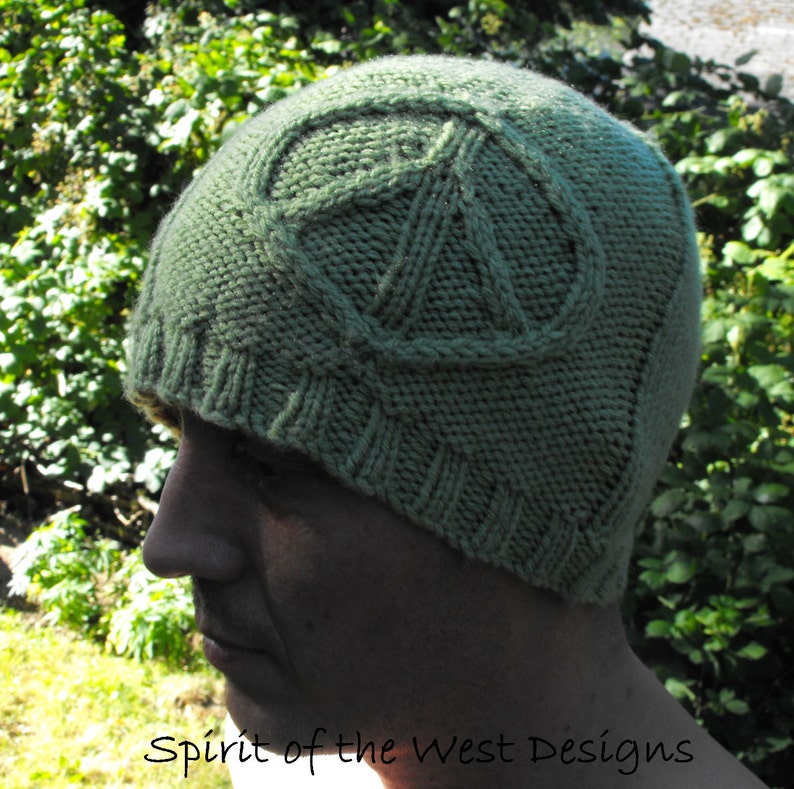 Knit Hat, Peace Sign, Knitting Pattern, Beanie, Knit Hat Pattern, Peace ...