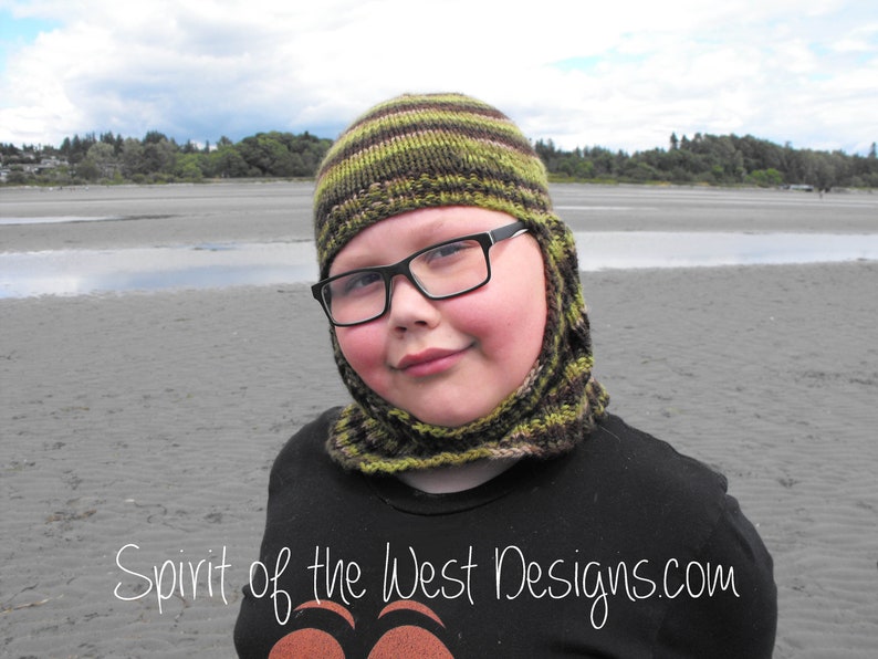 Knit Hat Pattern Balaclava Hood Toque Neckwarmer Cowl Ski Mask Baby ...