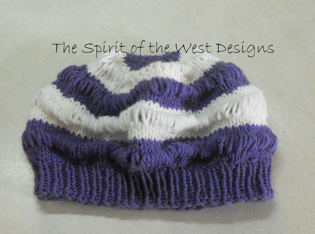 Cute Knitting Pattern / Drop Stitch Hat, Toque, Dropstitch, Slouchy Hat ...