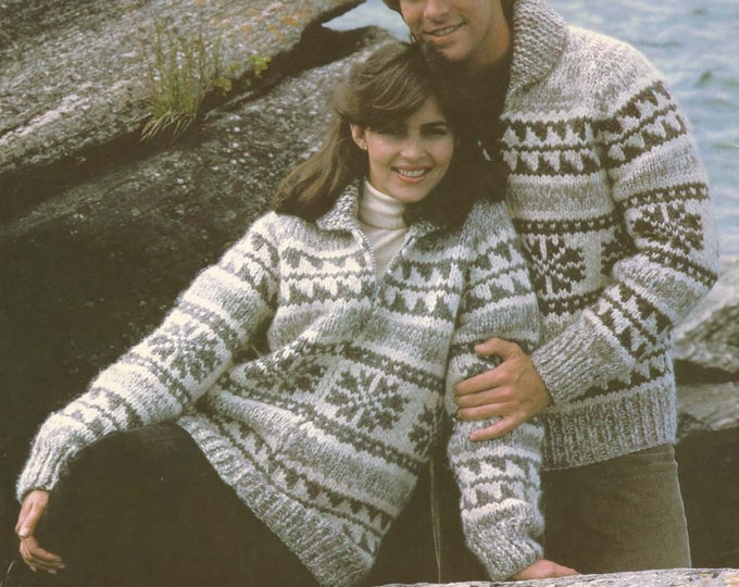 White Buffalo Pattern 16 Cowichan Salish Sweater Knit Cardigan Native ...