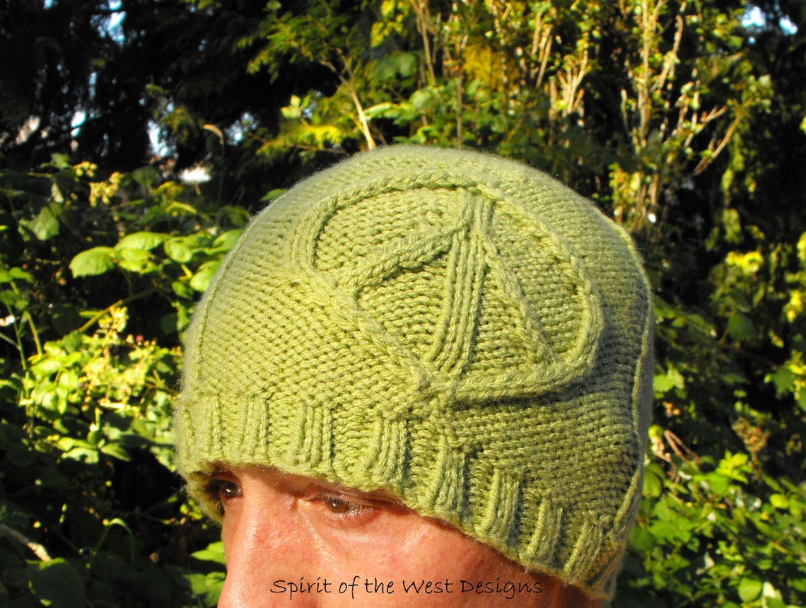 Knit Hat, Peace Sign, Knitting Pattern, Beanie, Knit Hat Pattern, Peace ...