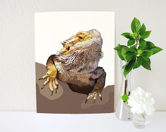 Bearded Dragon Print - Etsy