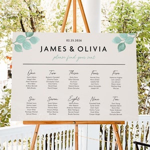 Acrylic Seating Chart, Wedding Guest Chart, Personalized Wedding Sign ...