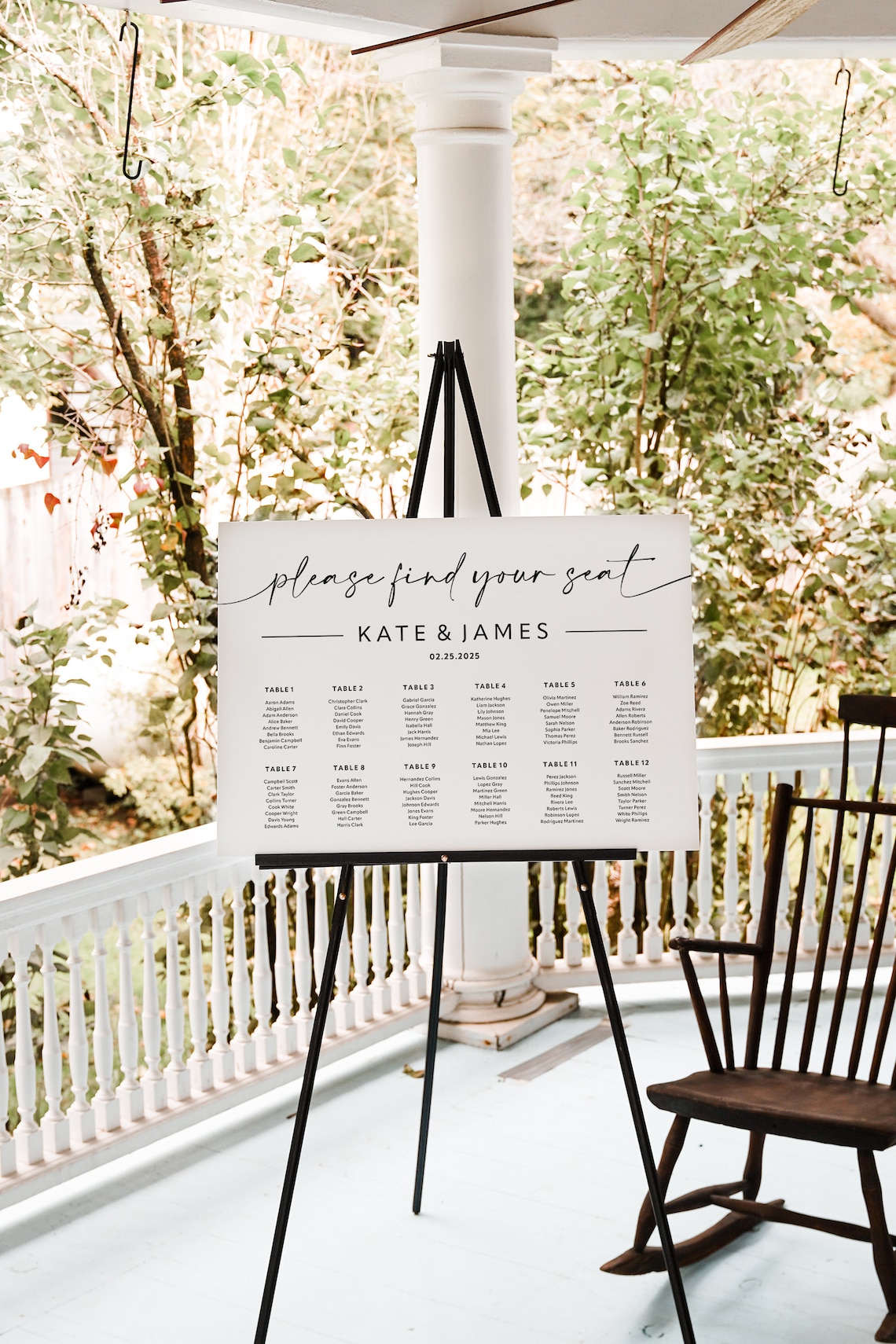 Custom Wedding Seating Chart, Please Find Your Table Wedding Sign ...