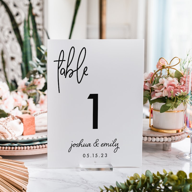 Acrylic Table Number - Etsy