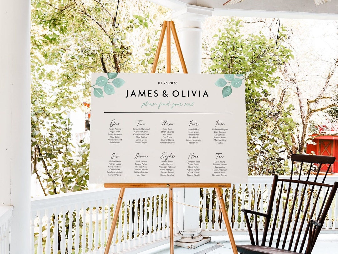 Acrylic Seating Chart, Wedding Guest Chart, Personalized Wedding Sign ...