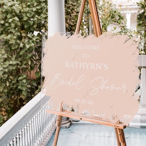 Wedding Shower Acrylic Sign, Personalized Bridal Shower Welcome Sign ...