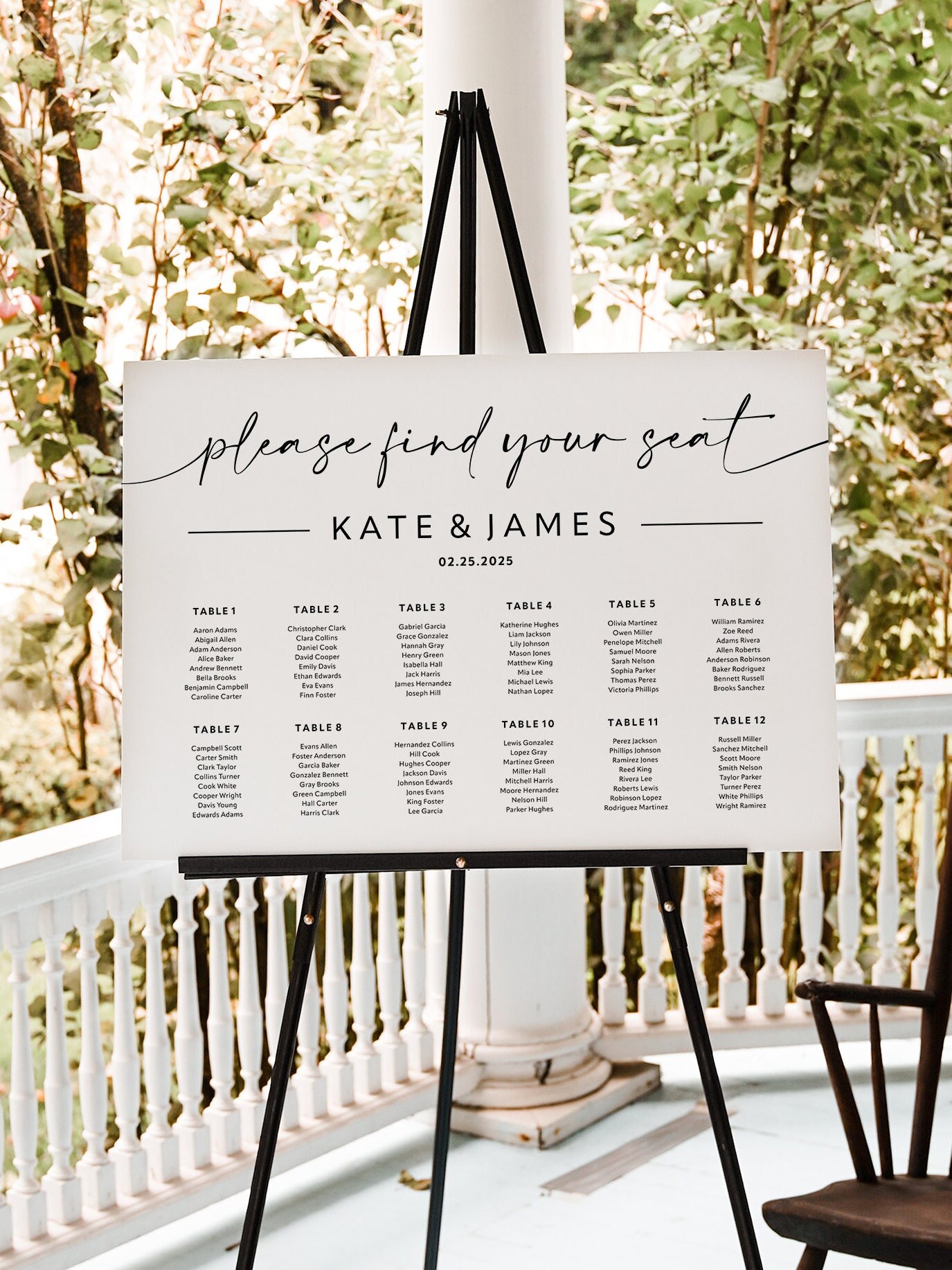 Custom Wedding Seating Chart, Please Find Your Table Wedding Sign ...
