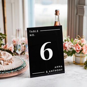 Wedding Table Number Signs, Table Numbers, Acrylic Table Number Wedding ...
