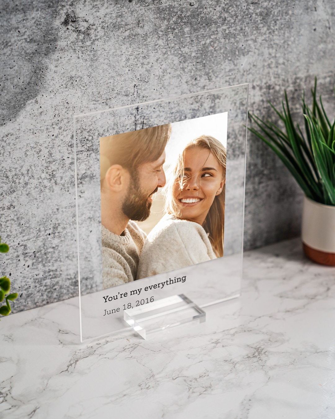 Personalized Photo Print, Acrylic Anniversary Photo, Couples Photo ...