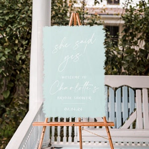 Wedding Shower Acrylic Sign, Personalized Bridal Shower Welcome Sign ...