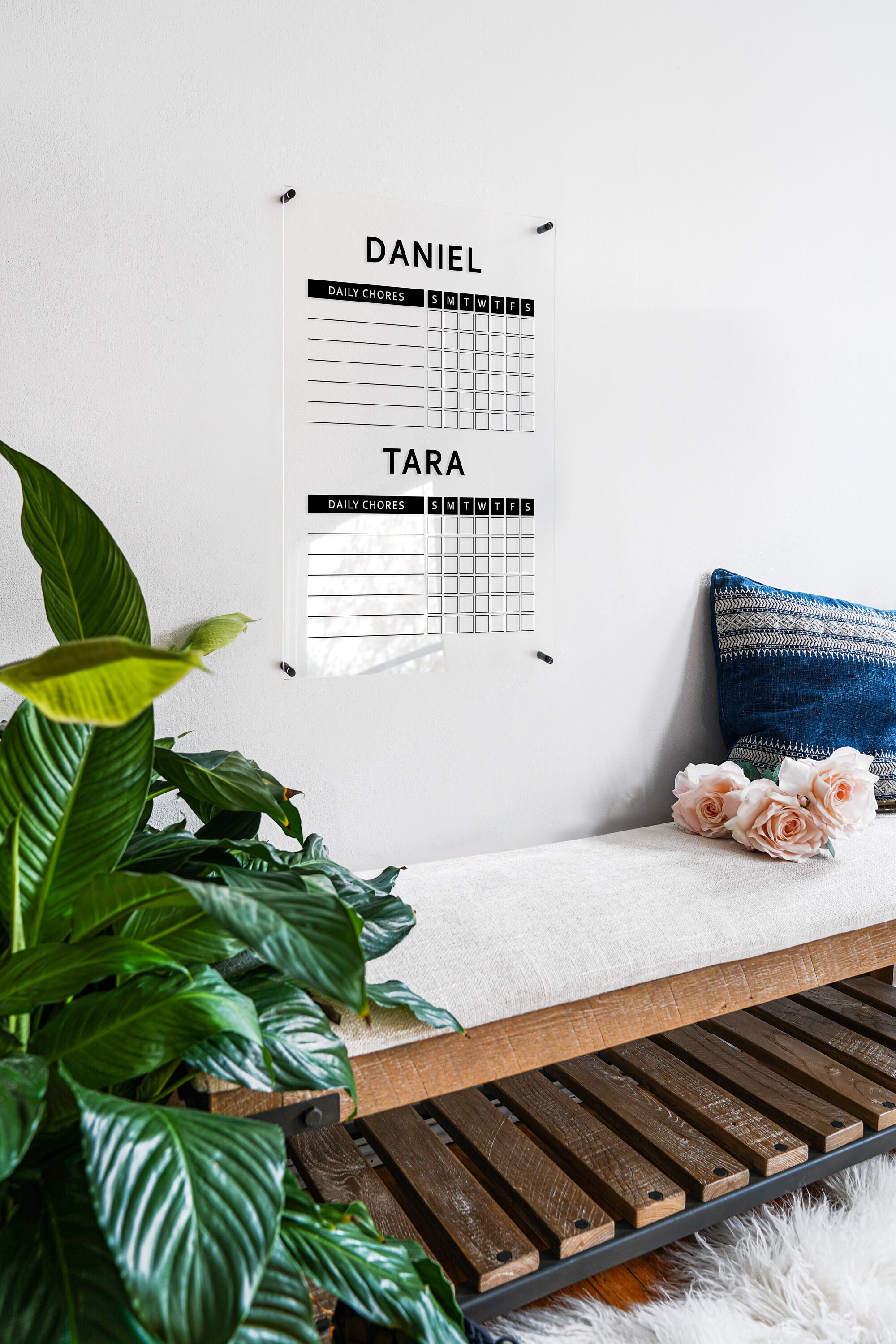 Personalized Chore Chart for Children, Kid's Chore Chart, Acrylic Chore ...