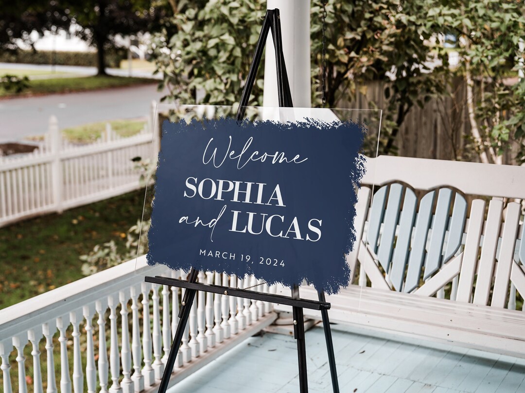 Personalized Wedding Welcome Sign, Acrylic Wedding Sign, Wedding ...