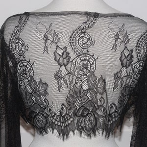Black Goth Shrug Bolero Whimsigoth Gothic Eyelash Lace Flared Bell ...
