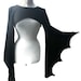 Goth Bat Shrug Black Bolero Huge Flared Scalloped Bell Sleeves ...