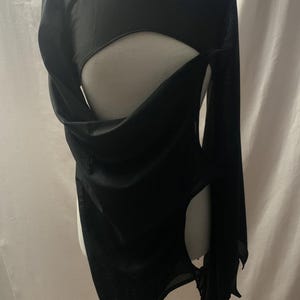 Goth Bat Shrug Black Bolero Huge Flared Scalloped Bell Sleeves ...