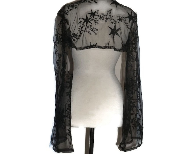 Black Star Shrug Bolero Goth Gothic Whimsigoth Witchy Witchcore ...