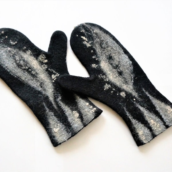 Wool Felted Mittens - Etsy