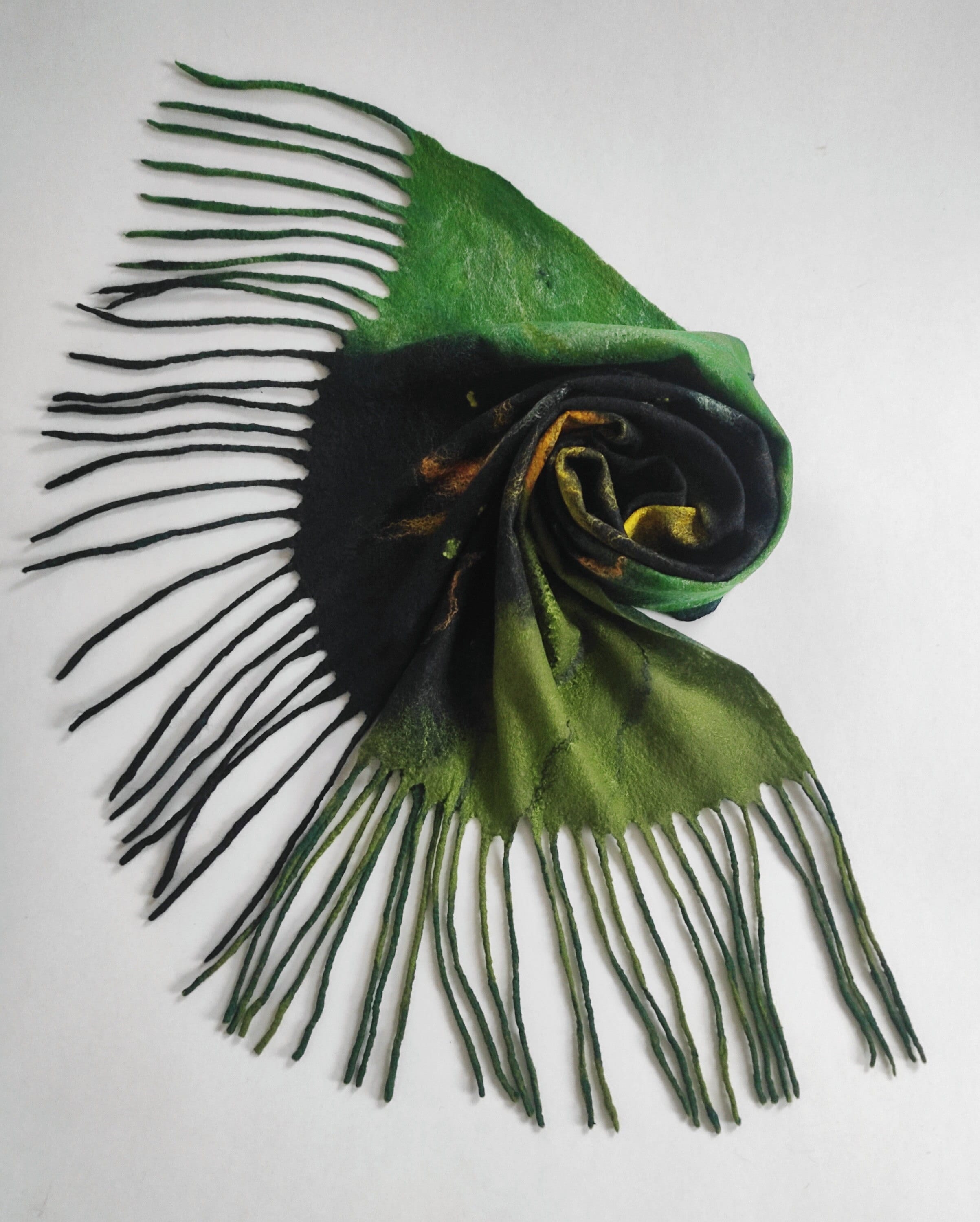 Merino Wool Felt Scarf/scarf for Women/handmade Felt Shawl/gift for Her ...