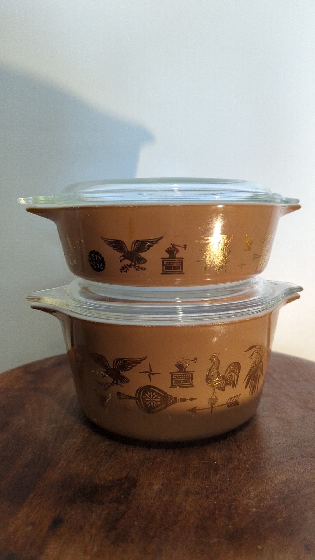 Pyrex Round Casserole Dish (2) - Etsy