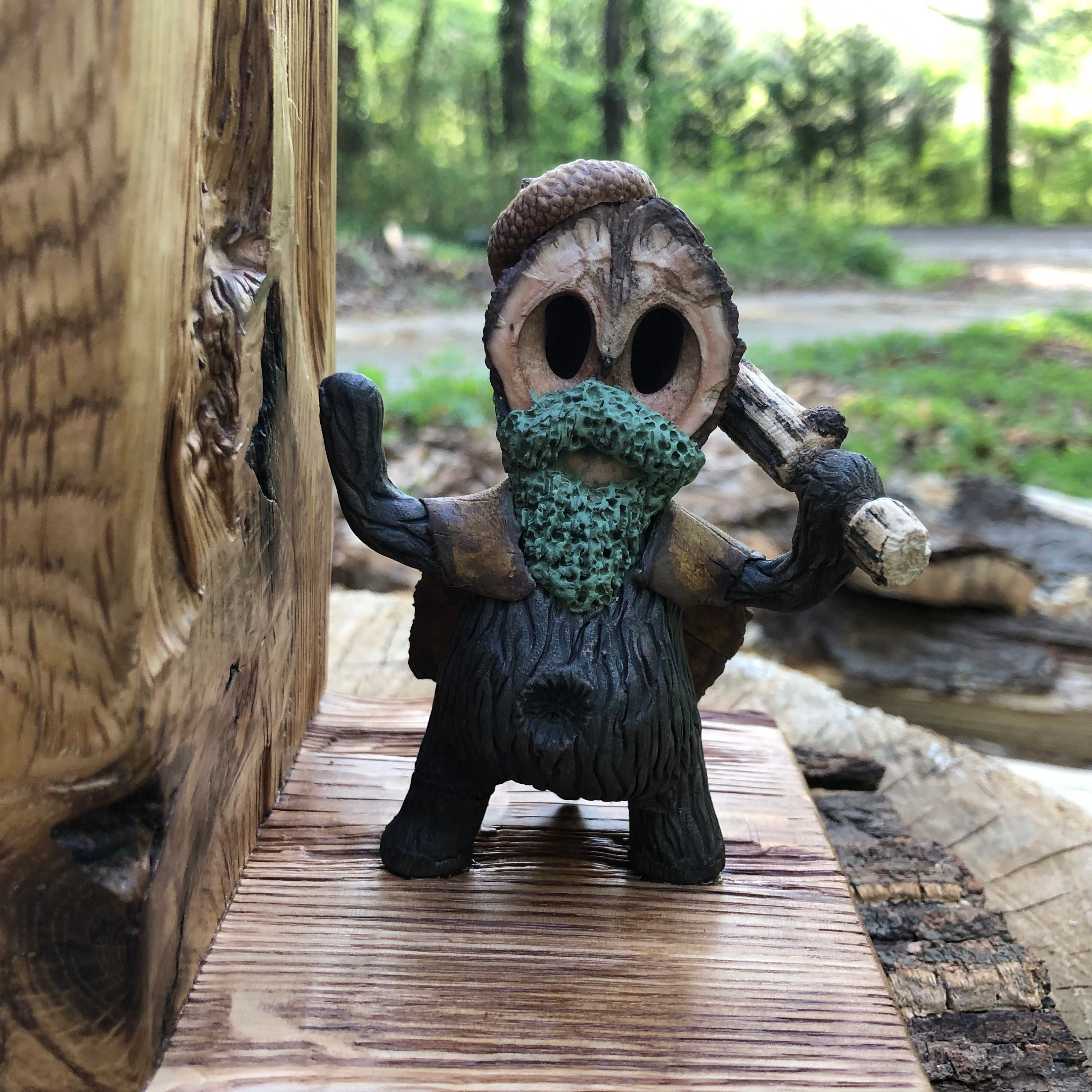 Forest Spirit Rustic Wood Fantasy Bookends - Etsy