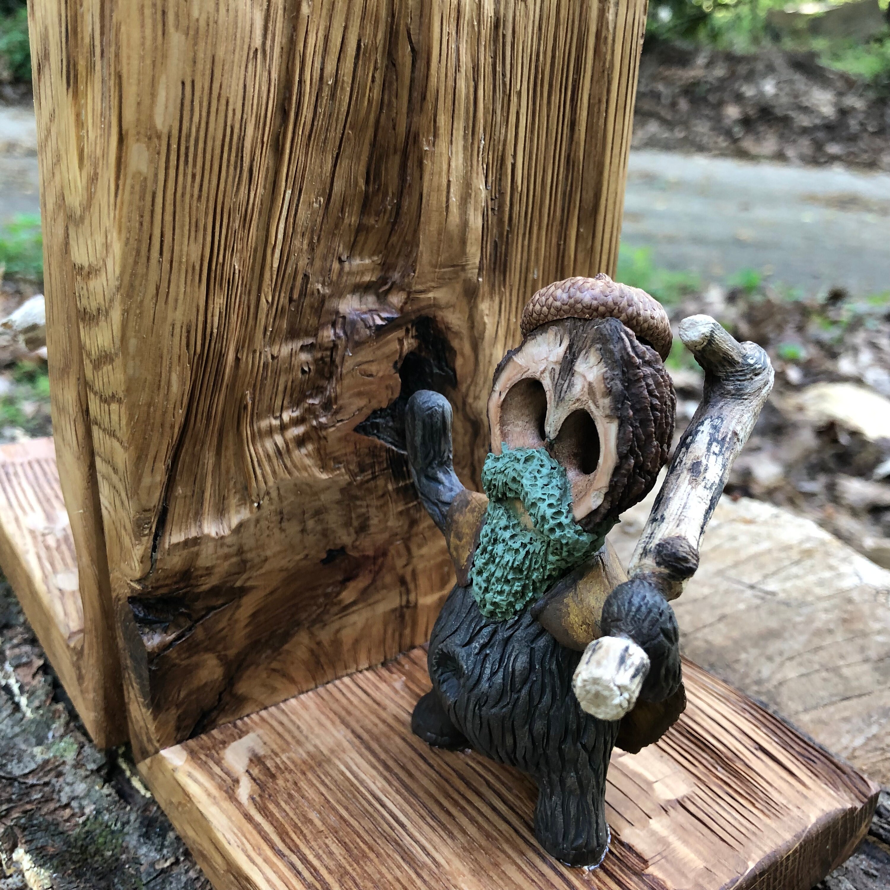 Forest Spirit Rustic Wood Fantasy Bookends - Etsy
