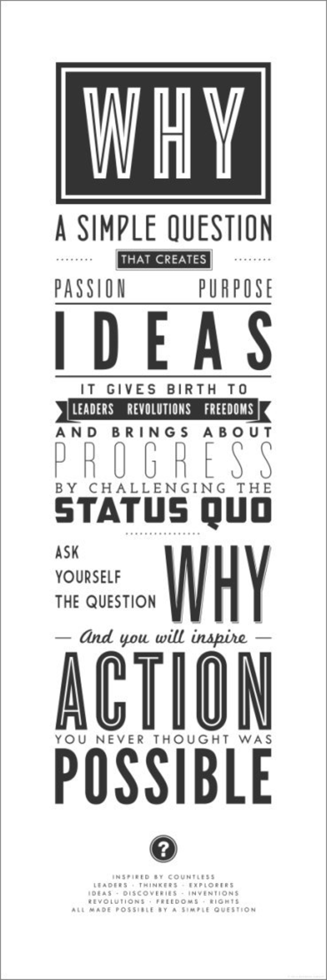 Ask Why: Inspirational Quote Print Poster. Motivational Wall - Etsy