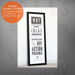 Ask Why: Inspirational Quote Print Poster. Motivational Wall Decor for ...