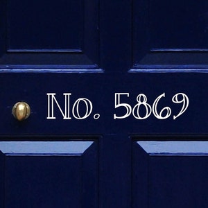 Custom House Number Vinyl Door Decal Address Decals Home - Etsy
