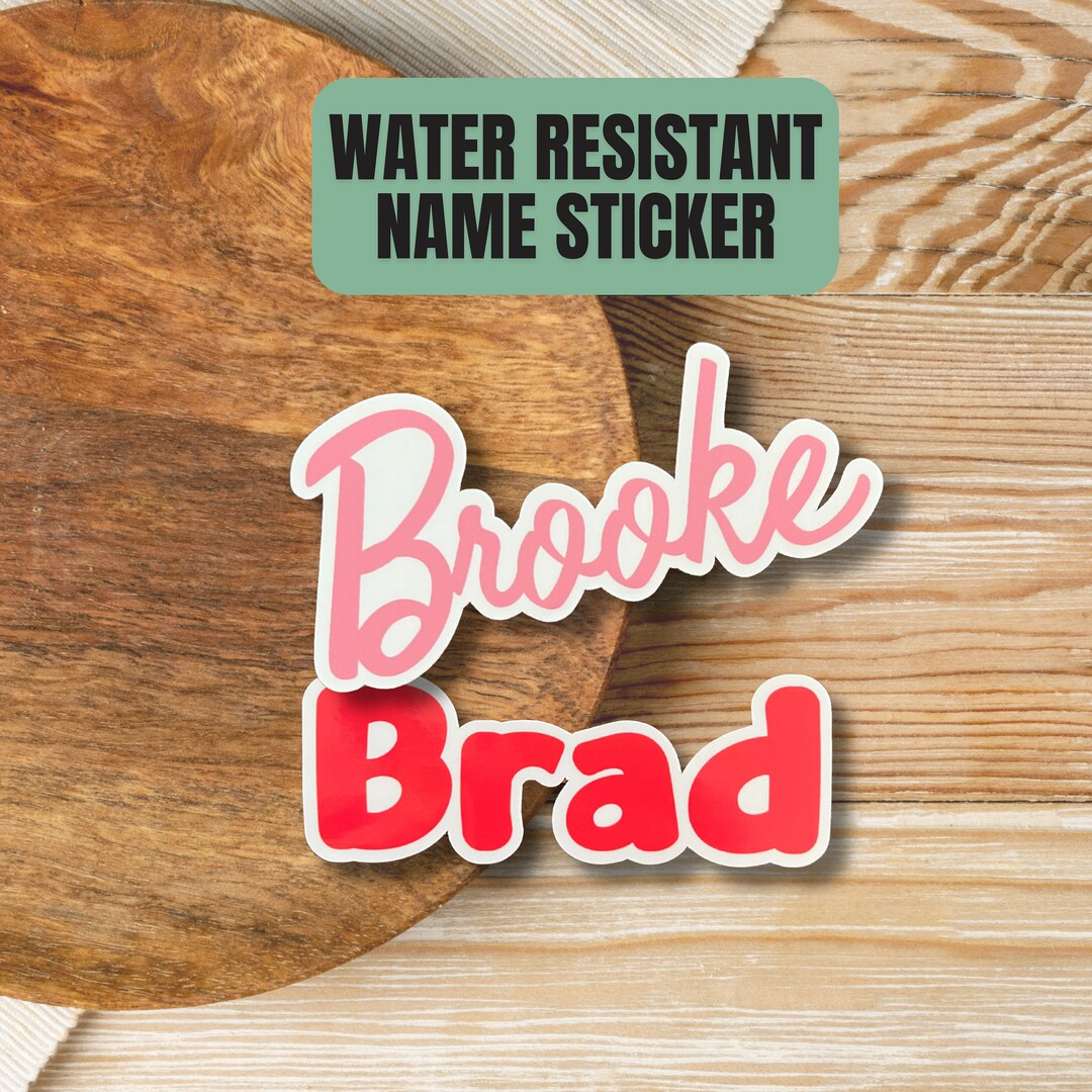 Personalized Name Stickers, Waterproof Name Sticker, Basic Name ...
