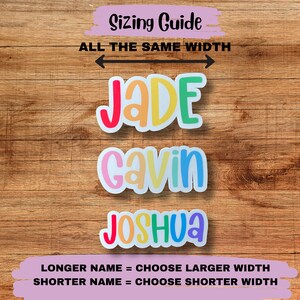 Rainbow Personalized Name Sticker, Custom Rainbow Name Sticker ...