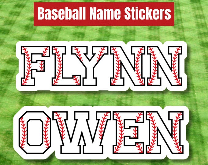 Baseball School Supply Labels, Personalized Name Labels, Waterproof ...