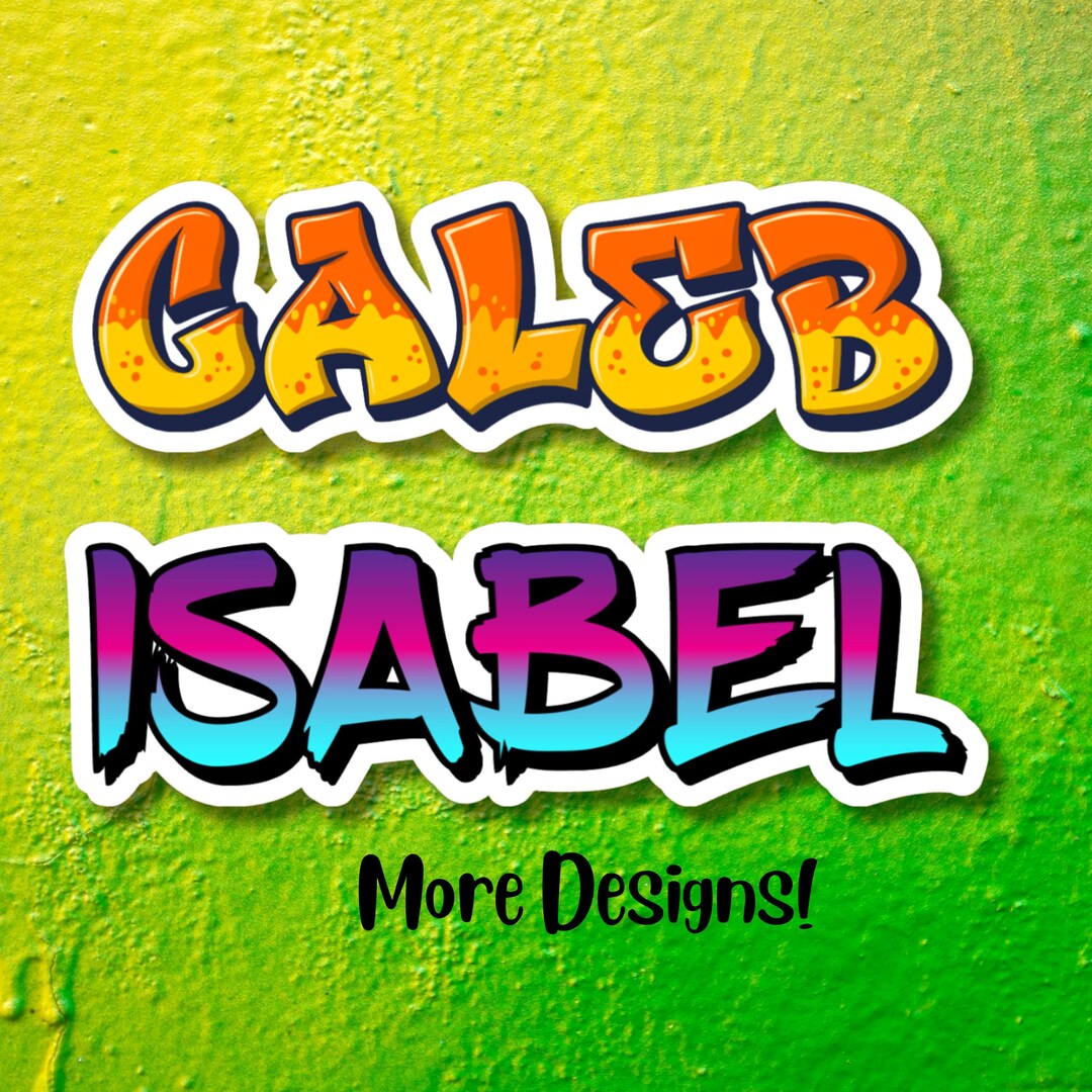 Personalized Graffiti Name Sticker, Custom Graffiti Art Decal - School ...