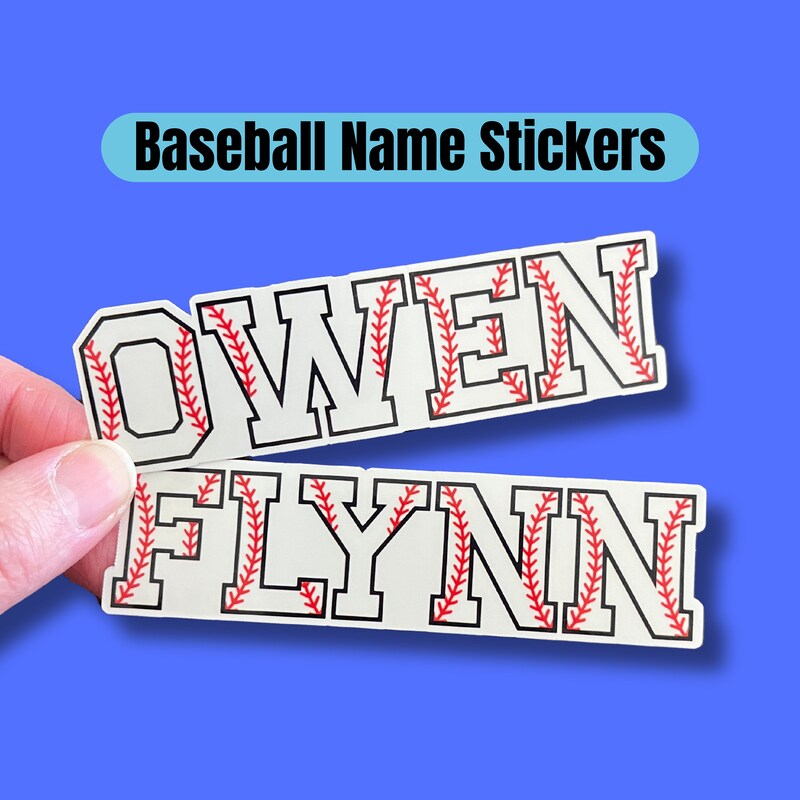 Baseball Name Decals - Etsy