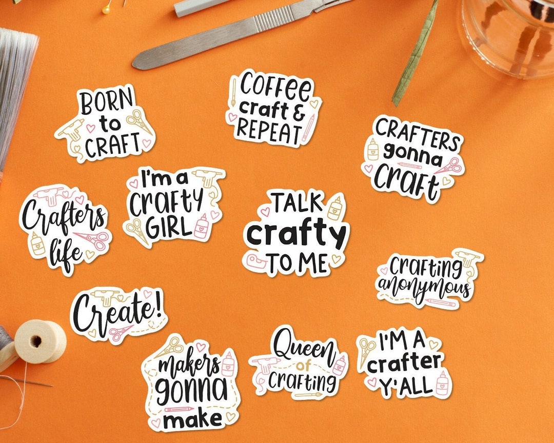 Crafting Crafter Craft Handmade Sticker Bundle Pack Vinyl - Etsy