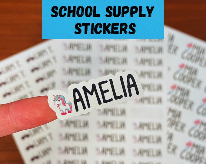 15 Name Stickers, Personalized Name Stickers, Custom Name Stickers ...